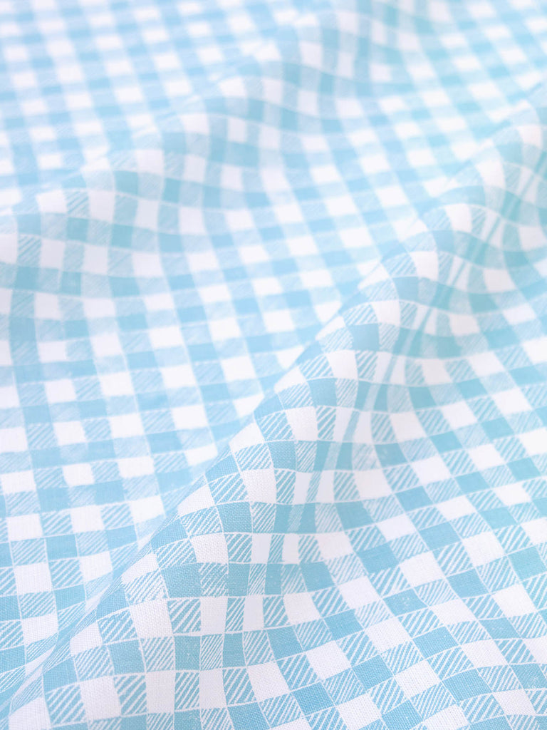 light blue patterned fabric