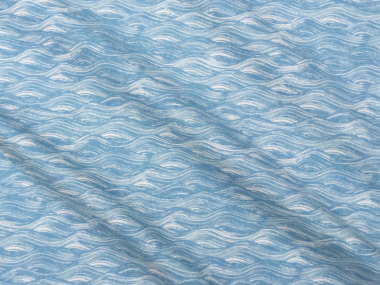 Painted Wave Fabric in Lake – Krane Home