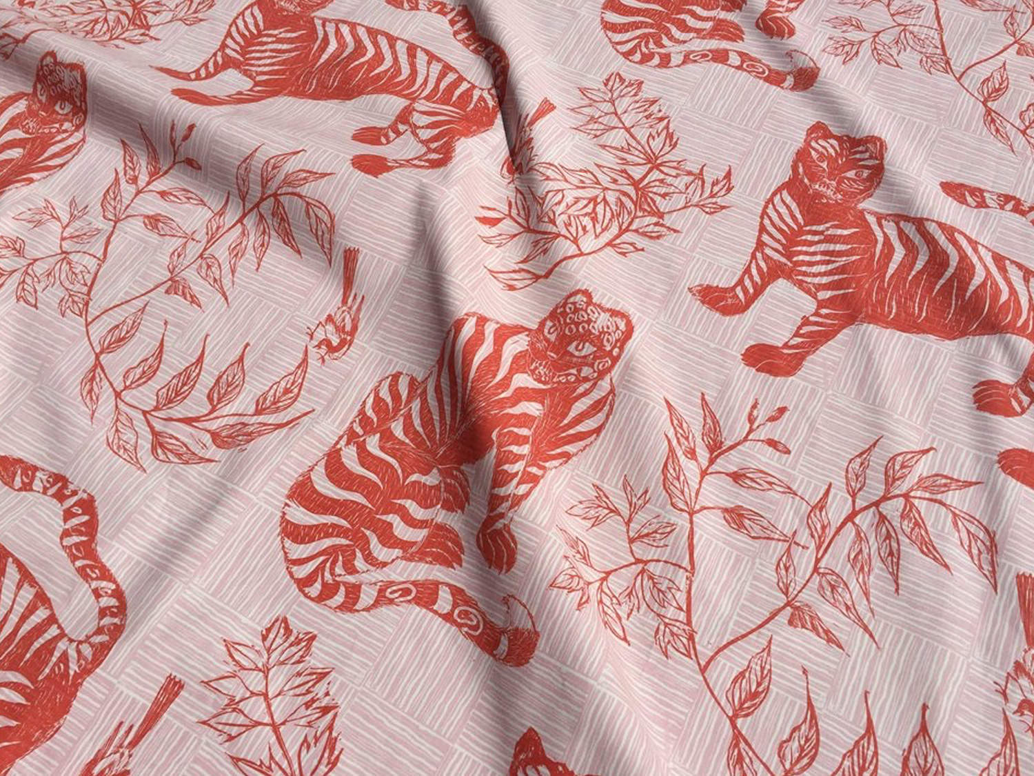 Tiger & Magpie Fabric in Carmine – Krane Home
